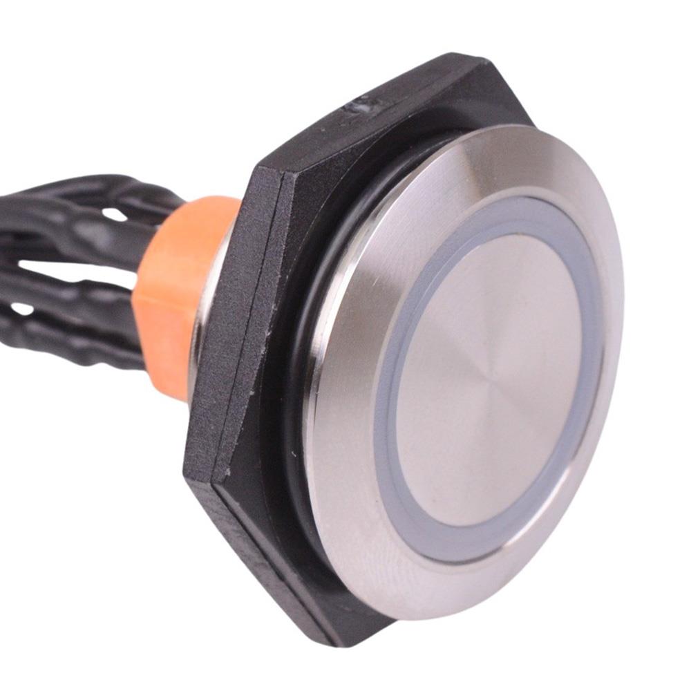 AV5922F102074BK APEM Amber LED 24VDC Momentary 30mm Push Button Vandal ...