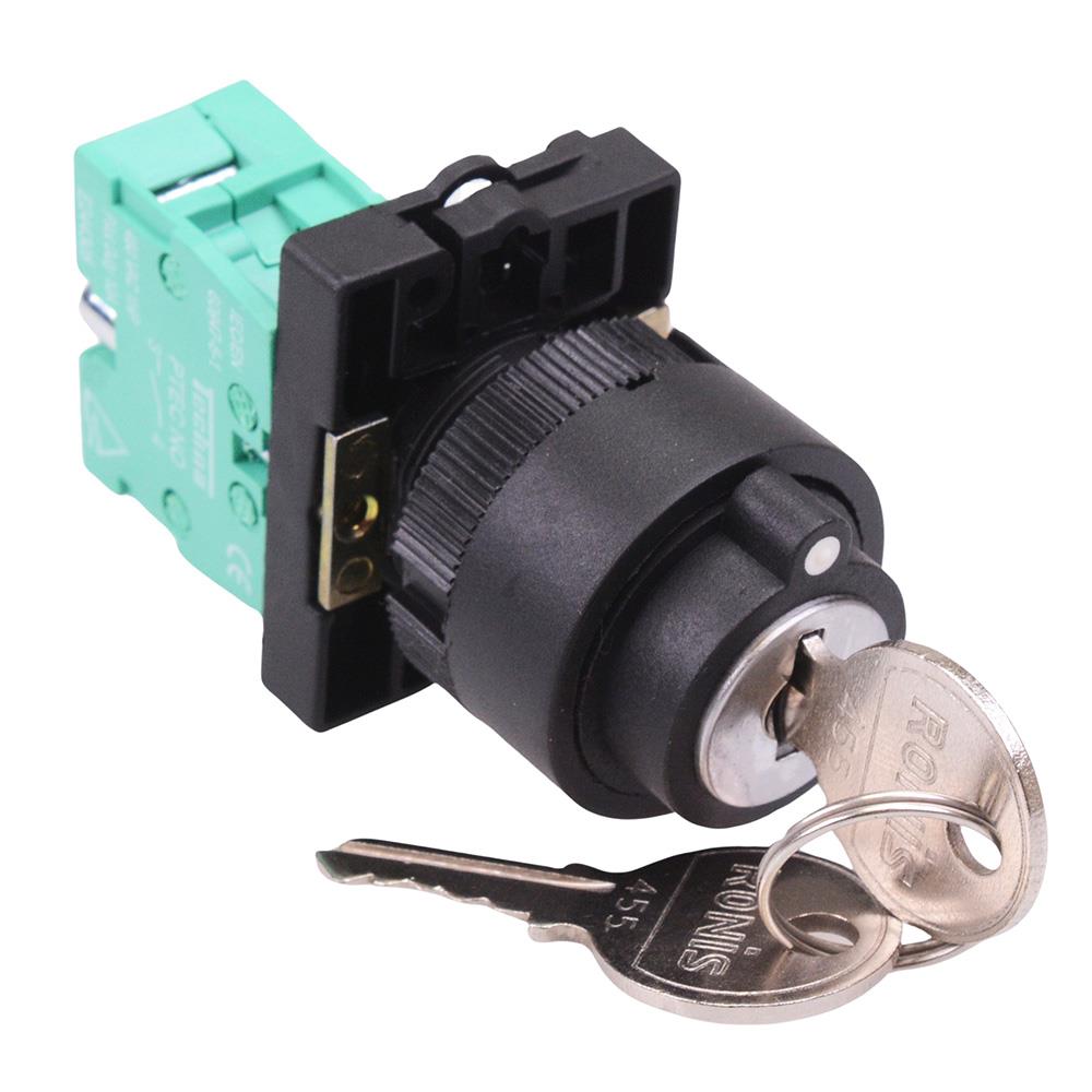 Techna PtecK3MRA 3 Position Momentary Plastic Key Switch 10A 1NO ...