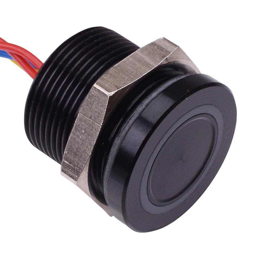 PBAR9AF2000A0Y APEM Yellow illuminated 5VDC Momentary NO 19mm Piezo Sw ...