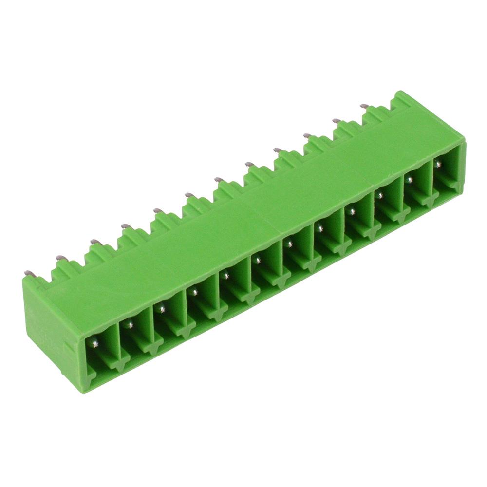 12-Way 3.5mm Vertical PCB Header Closed Ends Green 10A 300V — Switch ...