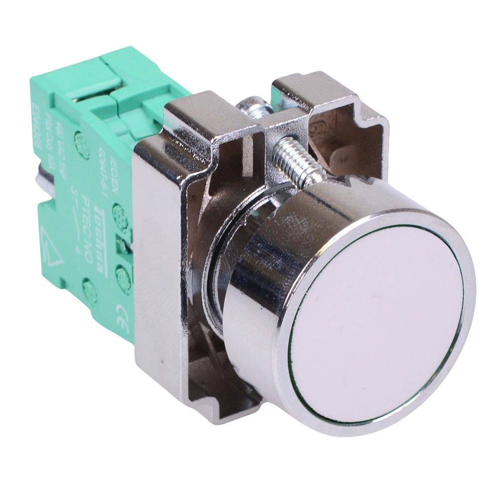 Techna PtecMetPNWhite White Flush Push Button Switch Metal 10A 1NO ...