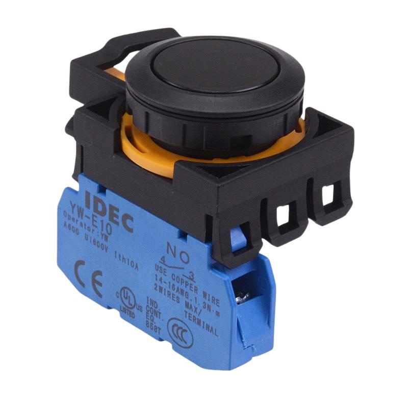 CW1B-M1E10B Black Momentary Push Button Switch 1NO IP65 IDEC — Switch Electronics | Your One ...