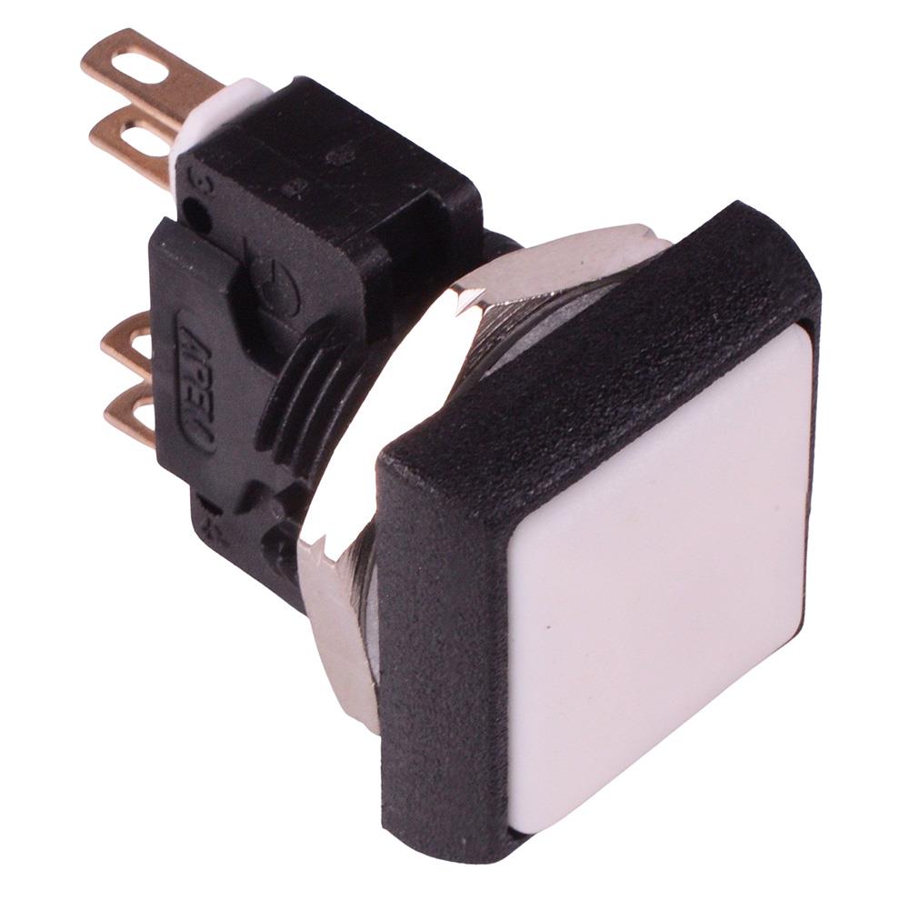 IRC8Z272 APEM White Square 16mm Momentary Push Button Switch DPDT 5A I ...