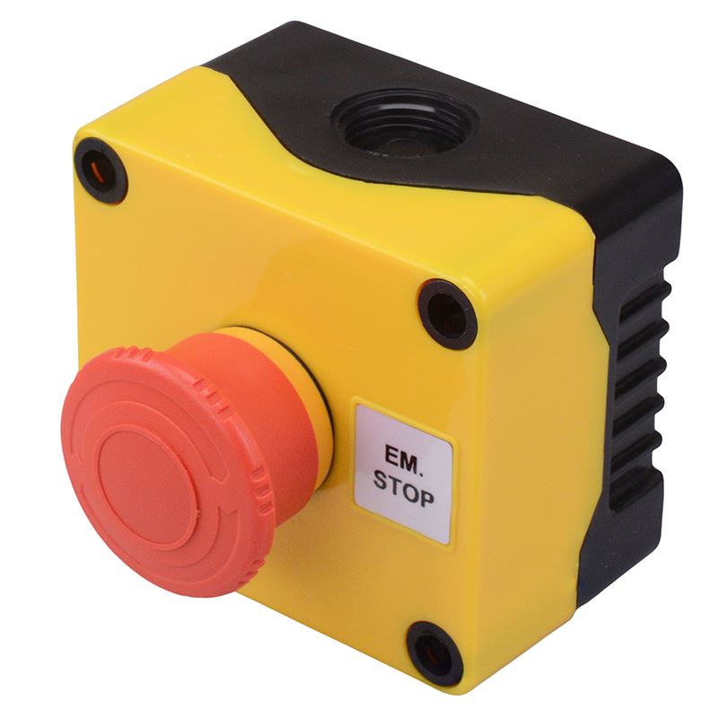 Emergency Stop Switch E-Stop Control Station Yellow/Black 1DE.01.01AB ...