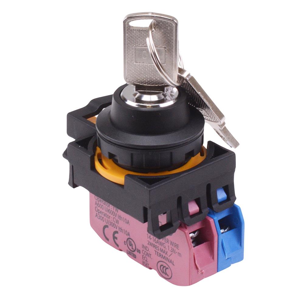 CW1K-3AE11N3 3 Position Maintained Key Switch 1NO-1NC IP65 IDEC ...