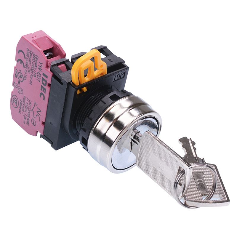 YW4K-2AE01 22mm Metal Bezel 2 Position Maintained Key Switch NC IP65 I ...