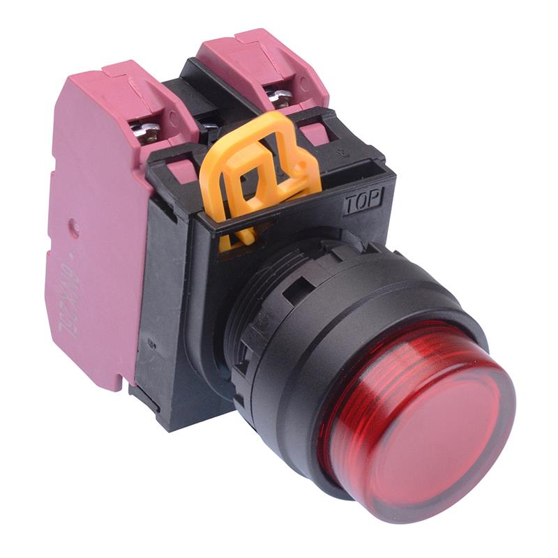 YW1L-M2E02Q4R Red 24V illuminated 22mm Momentary Push Button Switch 2N ...
