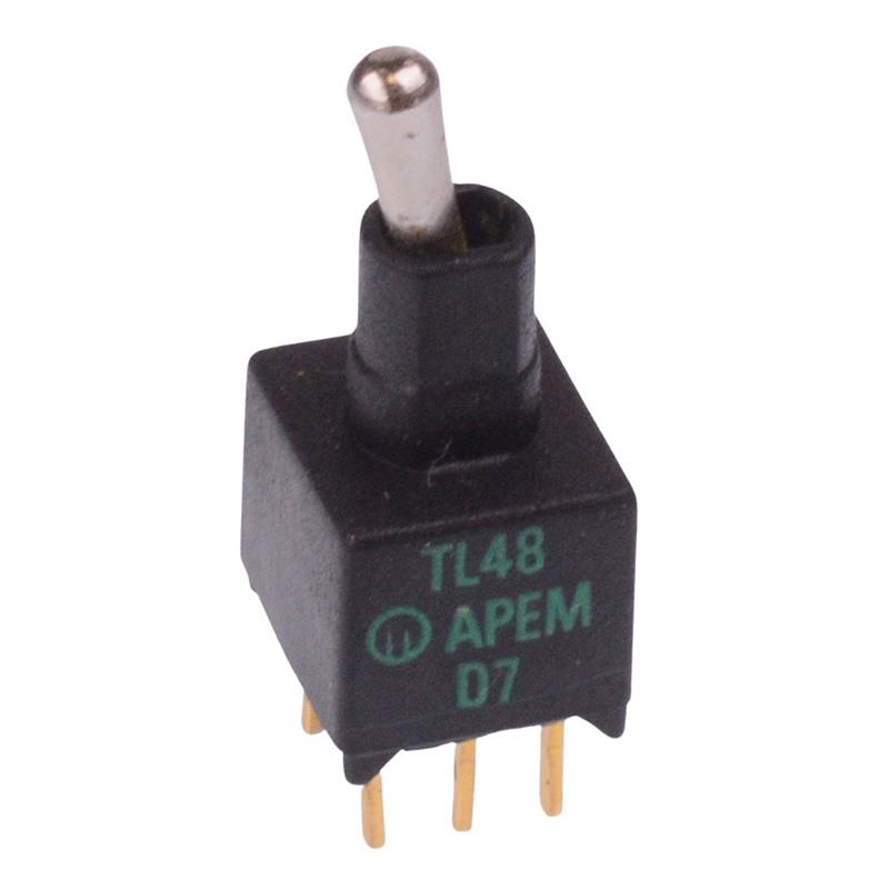 Tl48p005000 Apem On Off On Momentary Subminiature Washable Pcb Toggl — Switch Electronics