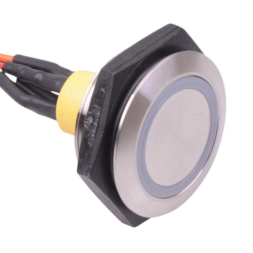 AV5522F102074BK APEM Yellow LED 24VDC Momentary 30mm Push Button Vanda ...