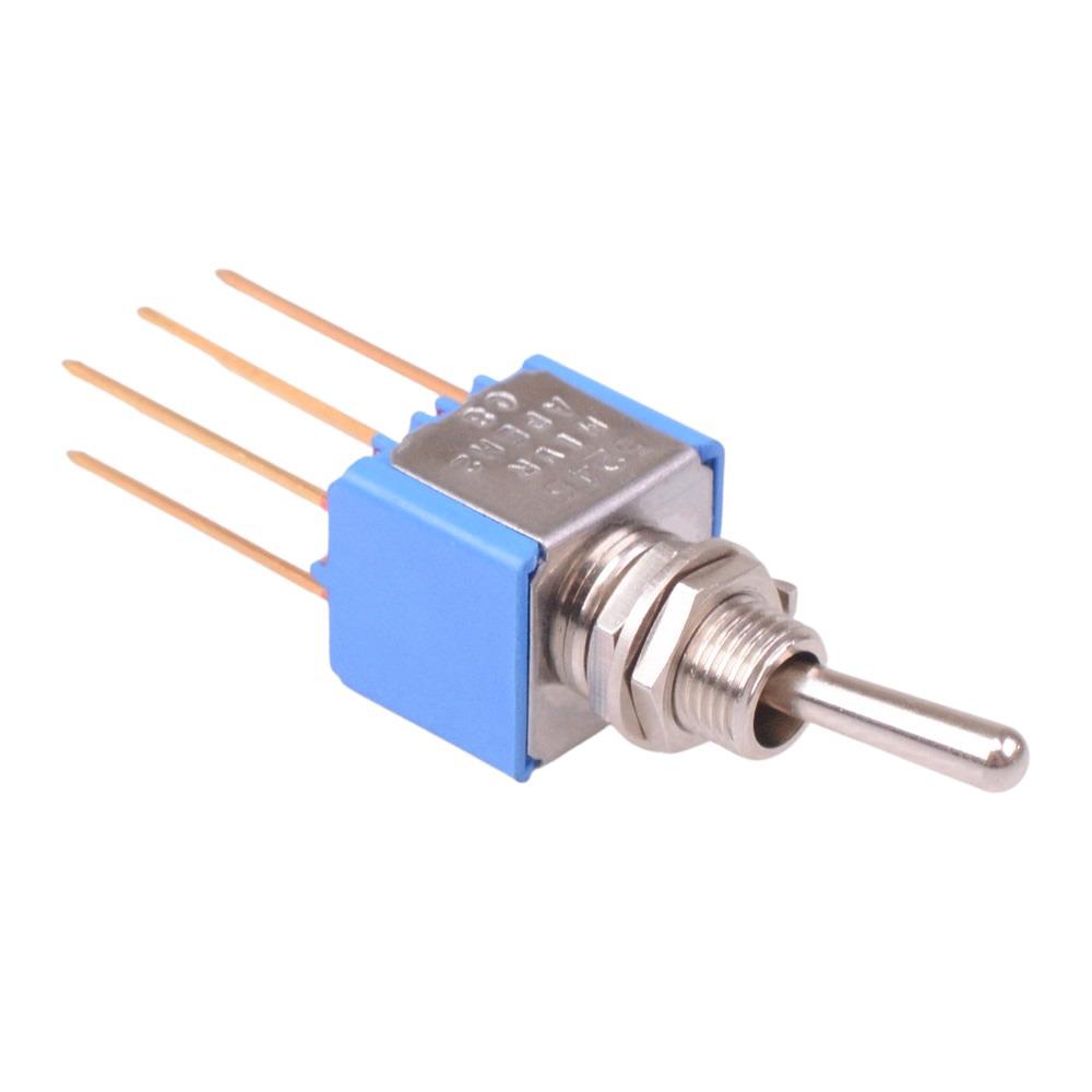 5246MIWRCDB APEM On-On Vertical PCB Miniature Toggle Switch DPDT ...