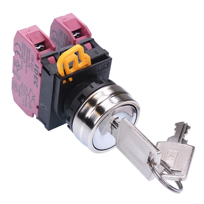YW4K-2AE02 22mm Metal Bezel 2 Position Maintained Key Switch 2NC IP65 ...
