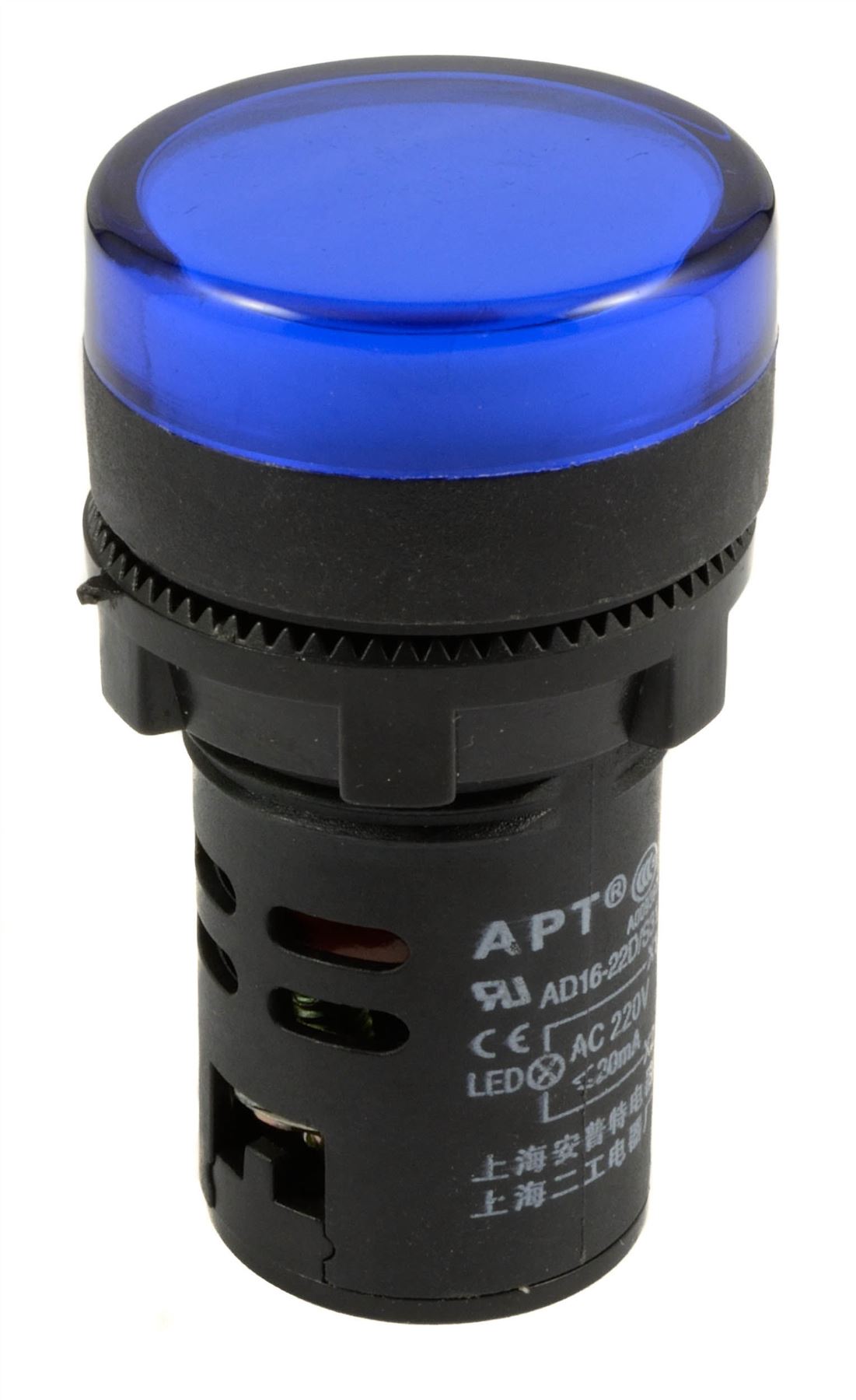 Blue 22mm LED Pilot Indicator Light 220V — Switch Electronics | Your ...