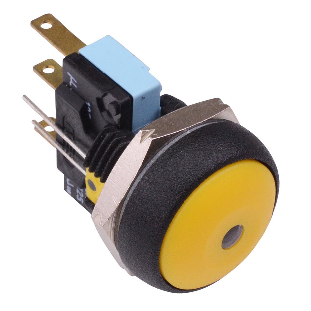 IRR7Z252L0Y APEM Yellow LED Yellow Button Round 16mm Momentary Push Bu ...