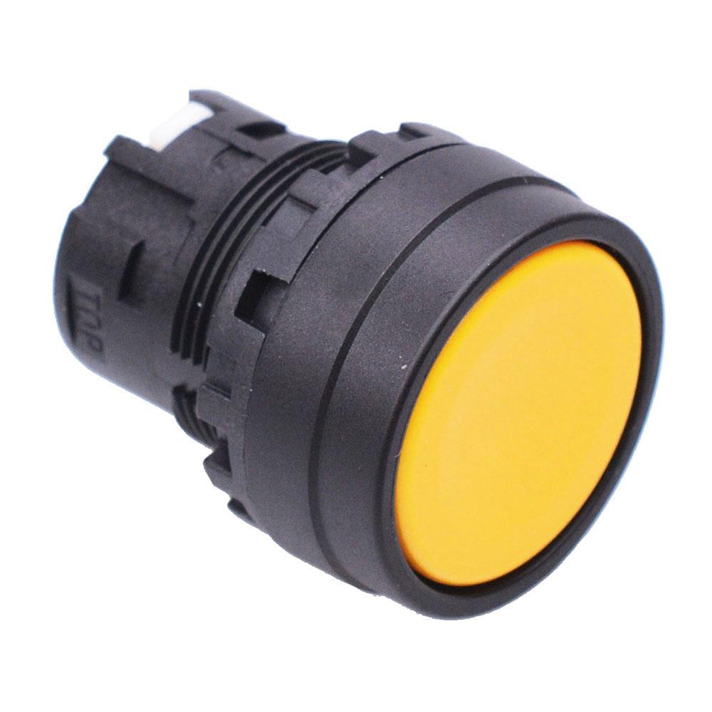 YW1B-A1Y Yellow 22mm Maintained Push Button Bezel for Non-illuminated ...