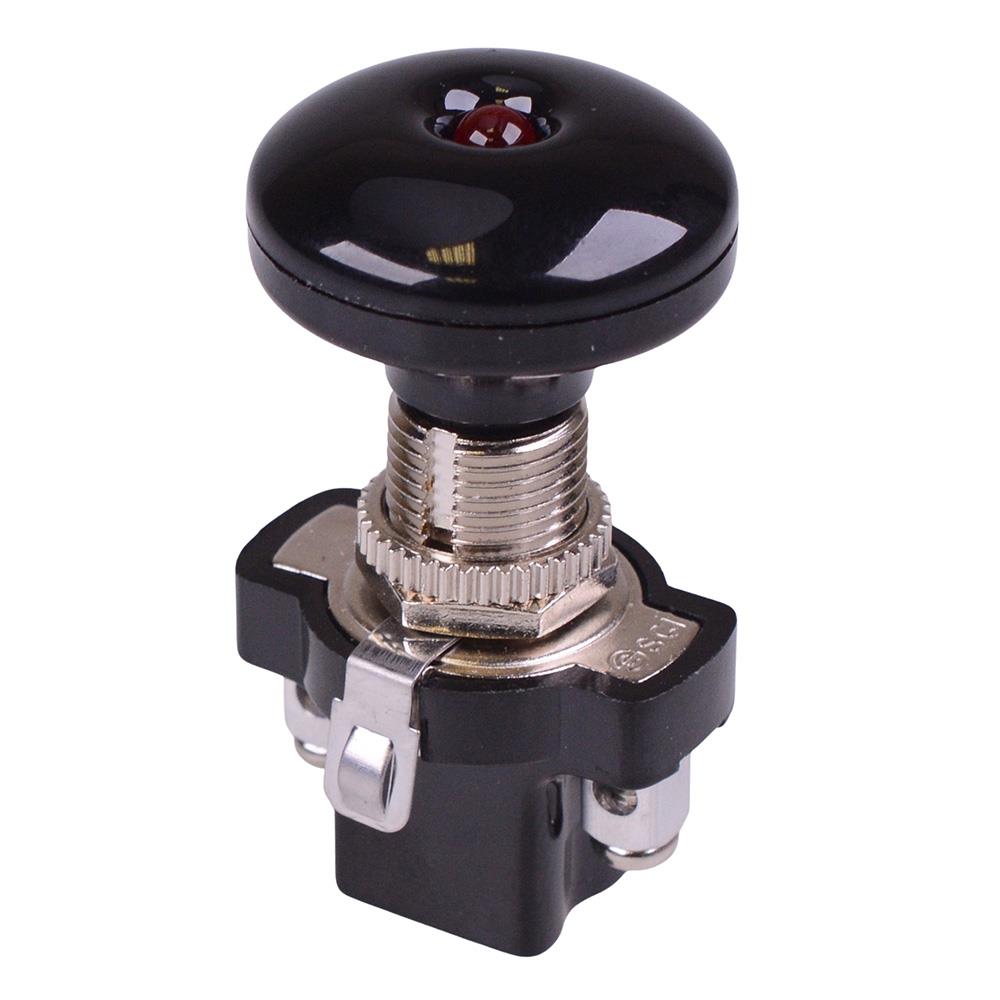 Red Off-On LED Push Pull Switch 10A 14VDC A3-30L-07 — Switch ...