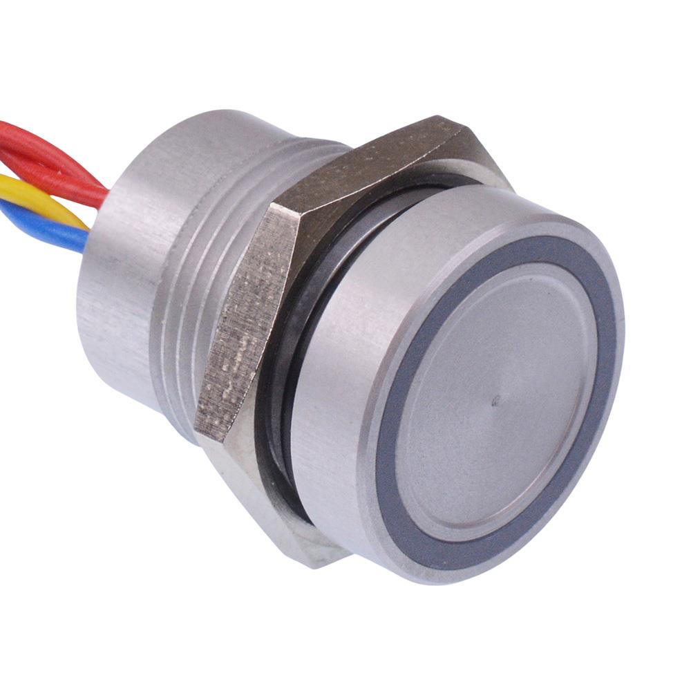 PBAR1AF0000A0Y APEM Yellow illuminated 5VDC Momentary NO 16mm Piezo Sw ...