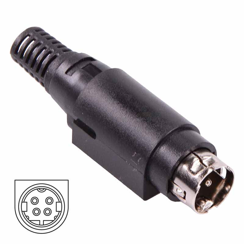 4 Pin Power DIN Connector Plug — Switch Electronics | Your One Stop ...