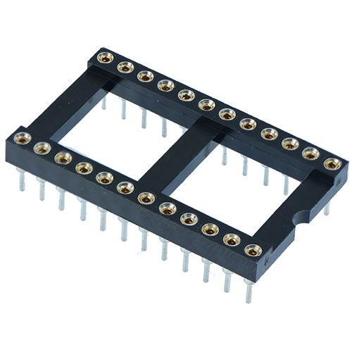 24 Pin DIP/DIL Turned Pin IC Socket Connector 0.6" Pitch — Switch ...
