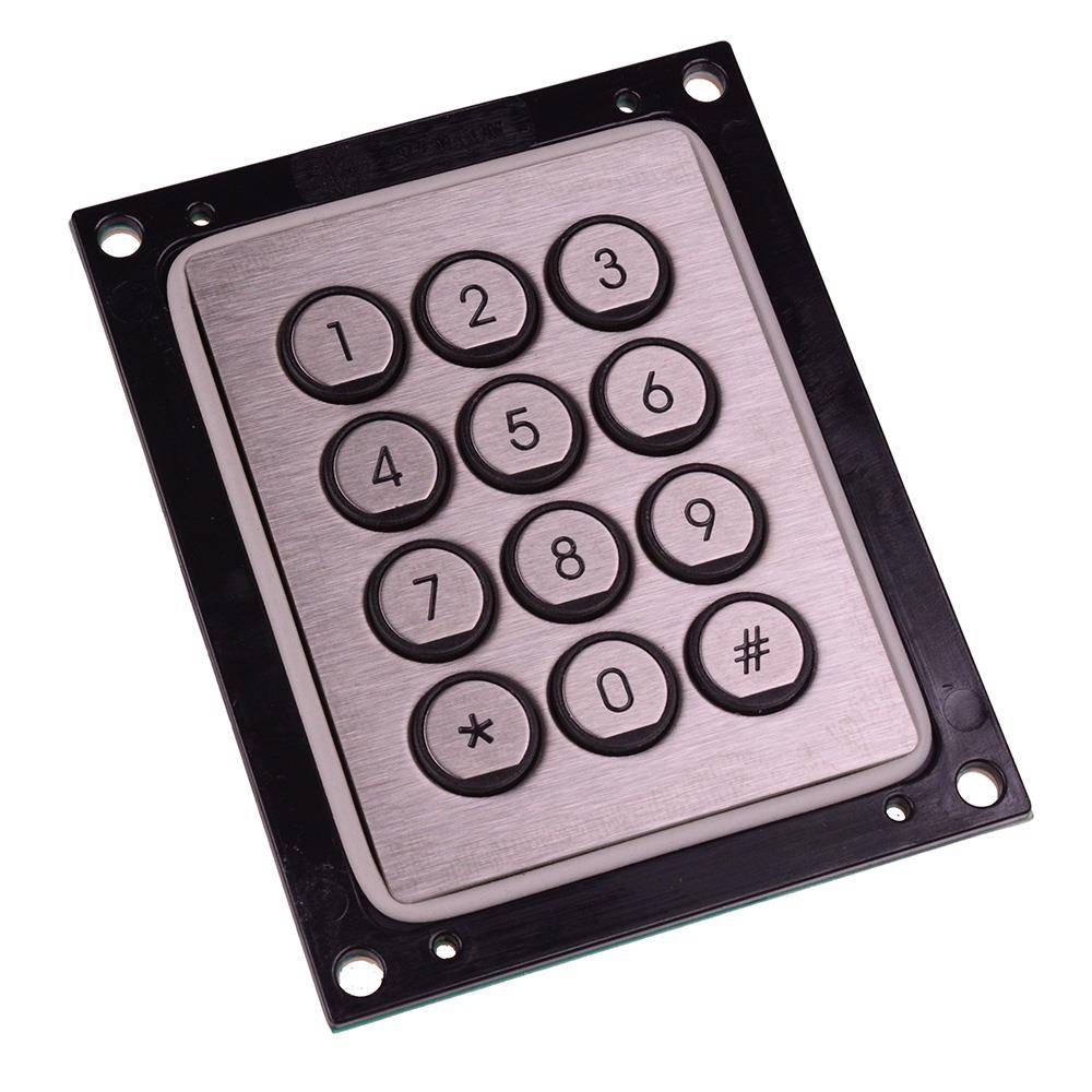 PR01210 12-Key Rear Mounting Stainless Steel Keypad IP65 APEM — Switch ...