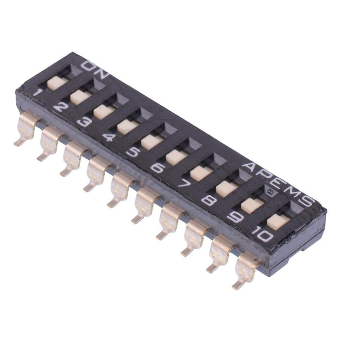 DMR10TV APEM 10-Way Surface Mount 2.54mm DIP Switch SPST — Switch Electronics | Your One Stop ...