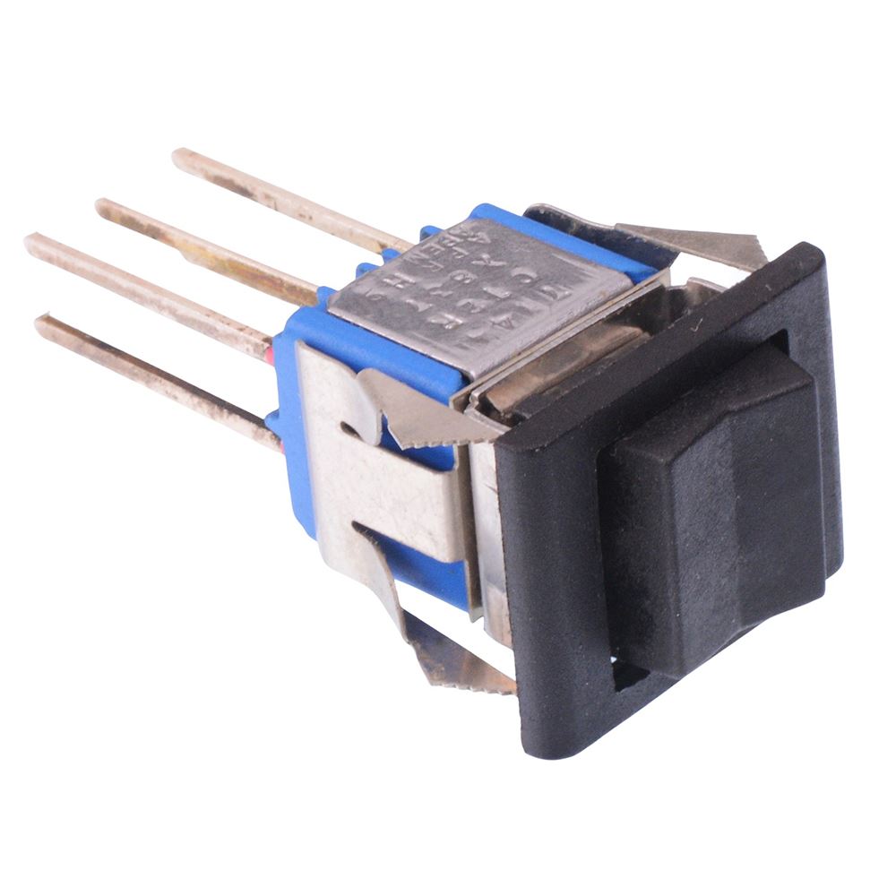 7144CT2RABX837 APEM Black On-On-On PCB Rocker Switch DPDT 4A 30VDC ...