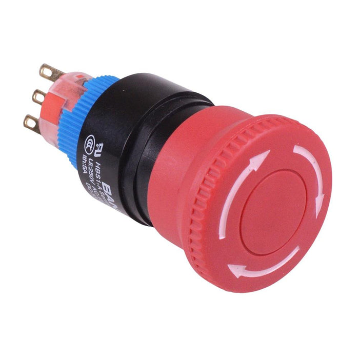 Red 22mm Emergency Stop Switch IP65 NO/NC — Switch Electronics | Your ...