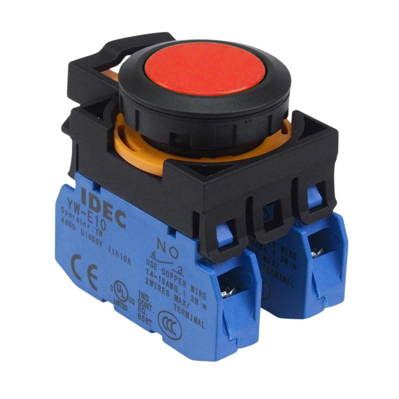 CW1B-M1E20R Red Momentary Push Button Switch 2NO IP65 IDEC — Switch Electronics | Your One Stop ...