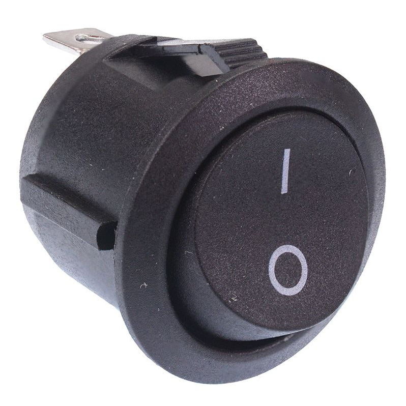 Round Black On-On Rocker Switch SPDT — Switch Electronics | Your One ...