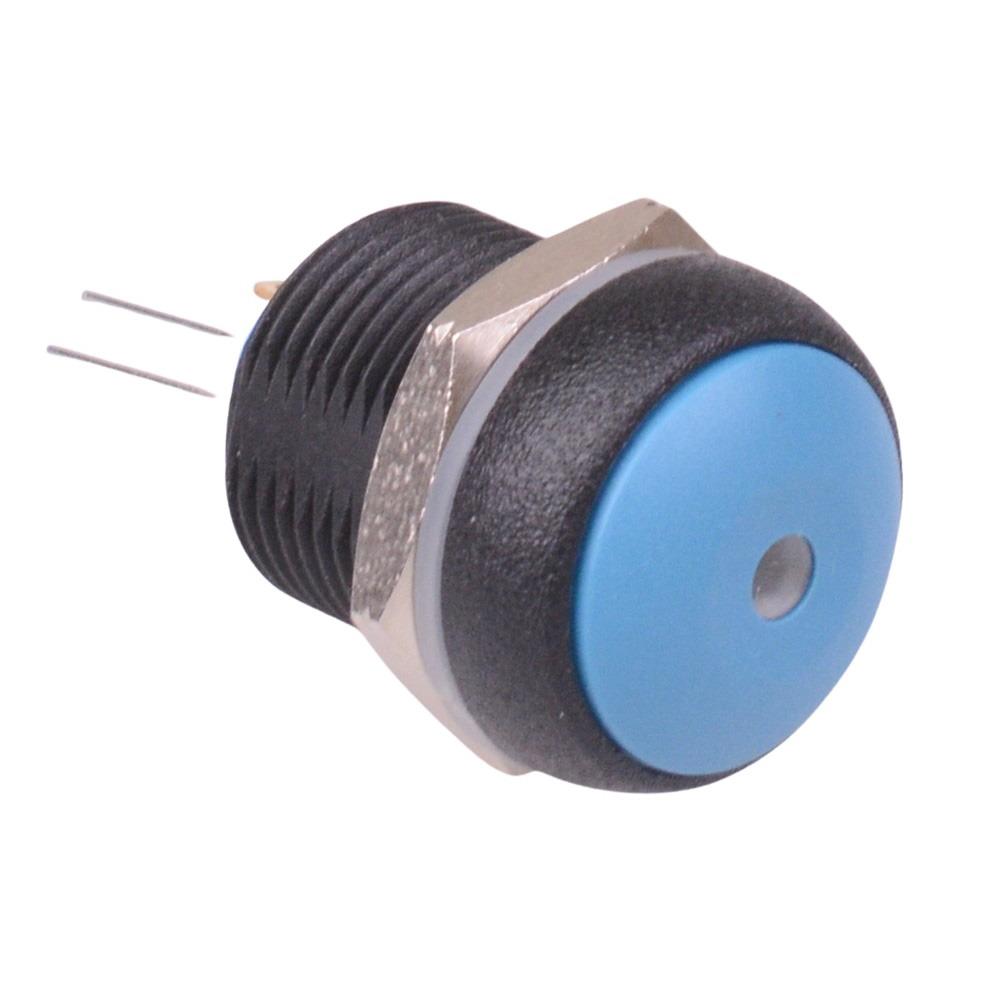 IRR1S412L0B APEM Blue LED Blue Button Round 16mm Latching Push Button ...