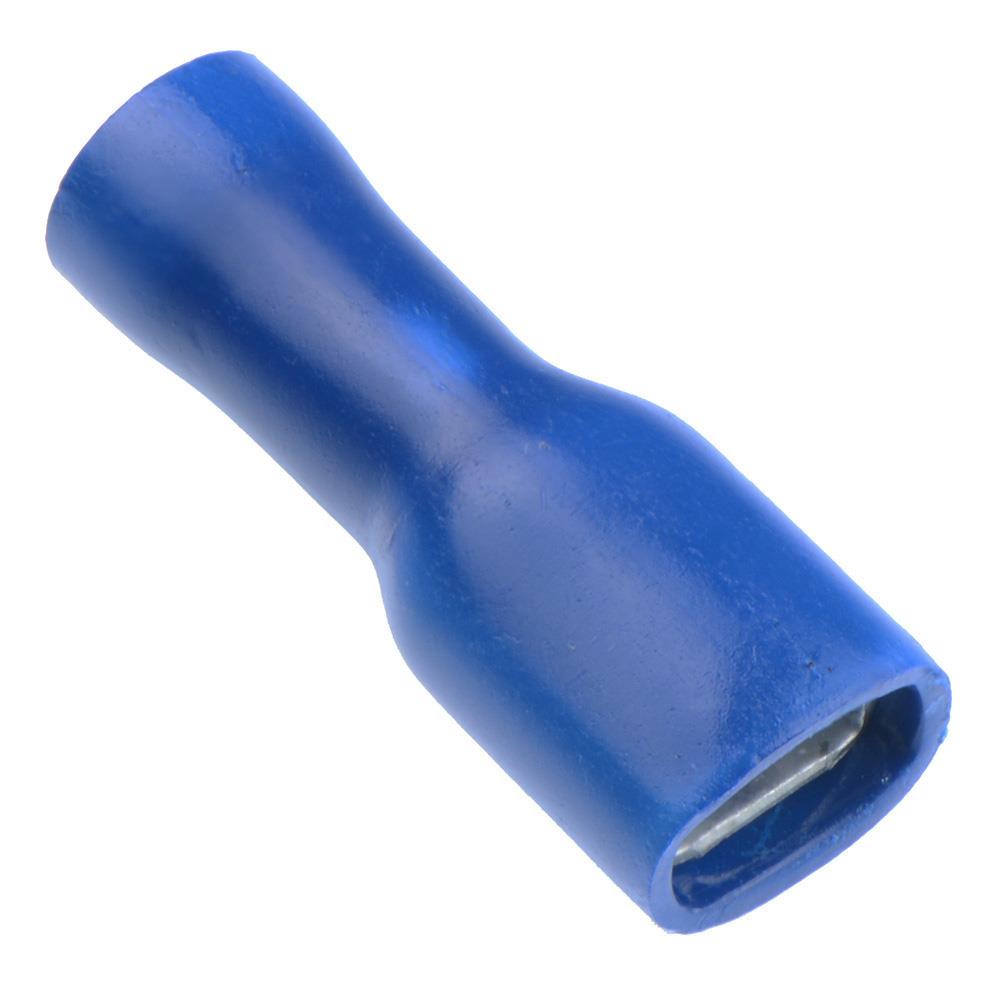 Blue 4.8mm x 0.5mm Female Fully Insulated Tab Crimp Connector (Pack of ...