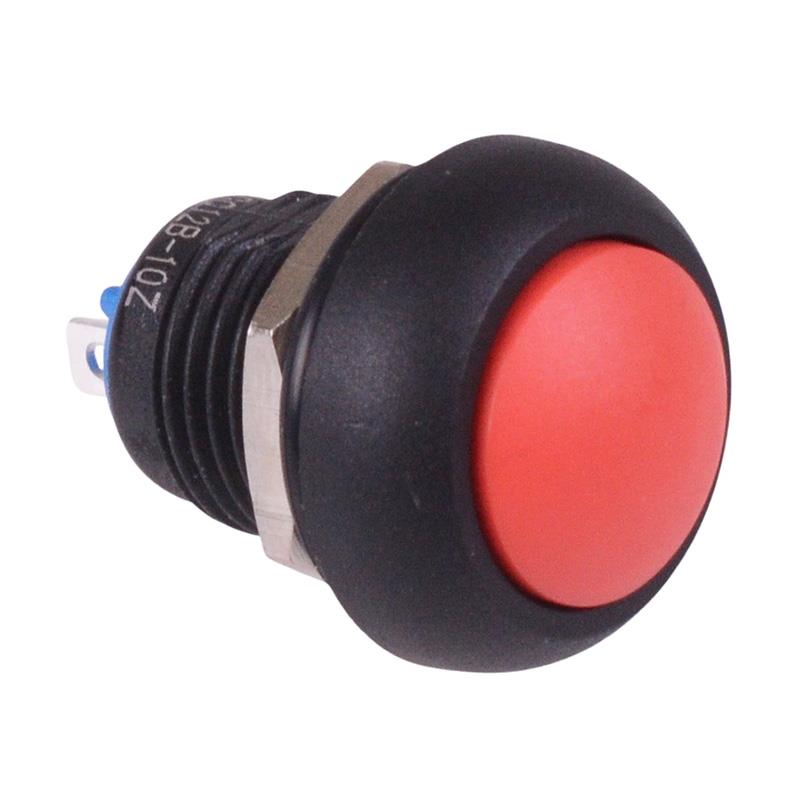 Red On-Off Latching 12mm Waterproof Push Button Switch IP65 SPST ...