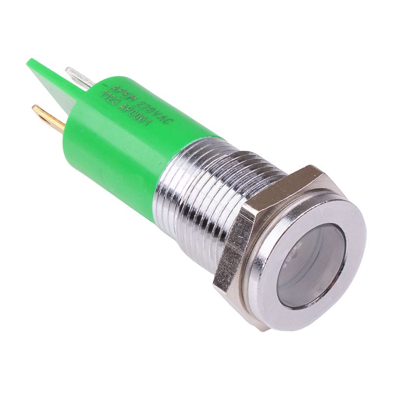 Q14F1CXXSG110 Green LED 14mm Panel Indicator 110VAC APEM — Switch ...
