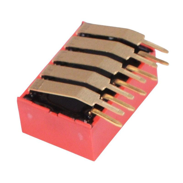 NDA-05-V 5-Way Right Angle DIP Switch SPST APEM — Switch Electronics | Your One Stop Component Shop