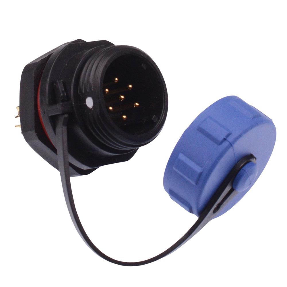 7 Pin Waterproof W13 Male Socket Panel Mount Connector IP68 — Switch ...
