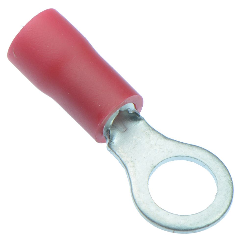 Red 5.3mm Insulated Crimp Ring Terminal (Pack of 100) — Switch ...