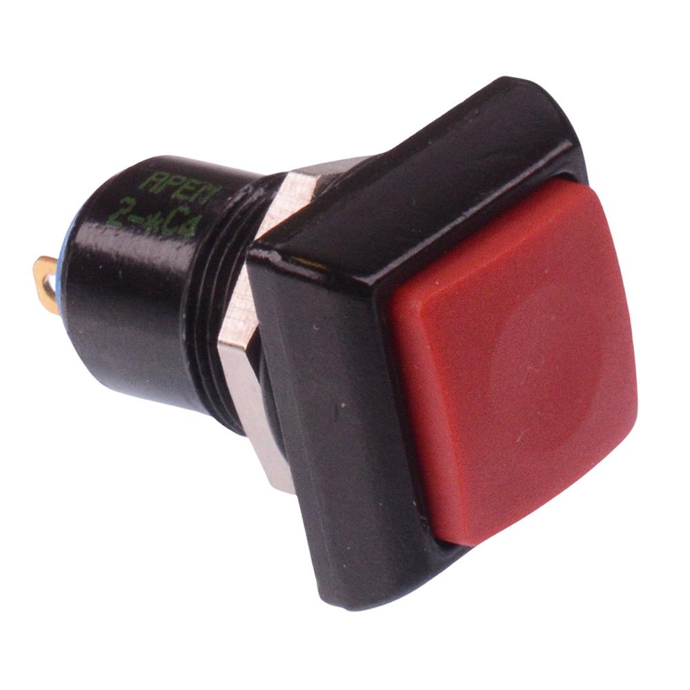 IPC1SAD6 APEM Red Square Latching 12mm Push Button Switch SPST IP67 ...