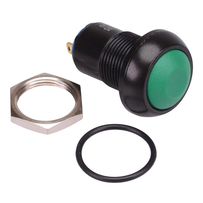 IPR1SAD3 Green Latching 12mm Push Button Switch SPST IP67 APEM — Switch ...