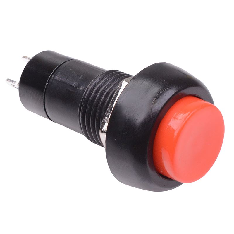 Red On-(Off) Momentary Round Push Button Switch 12mm SPST — Switch ...