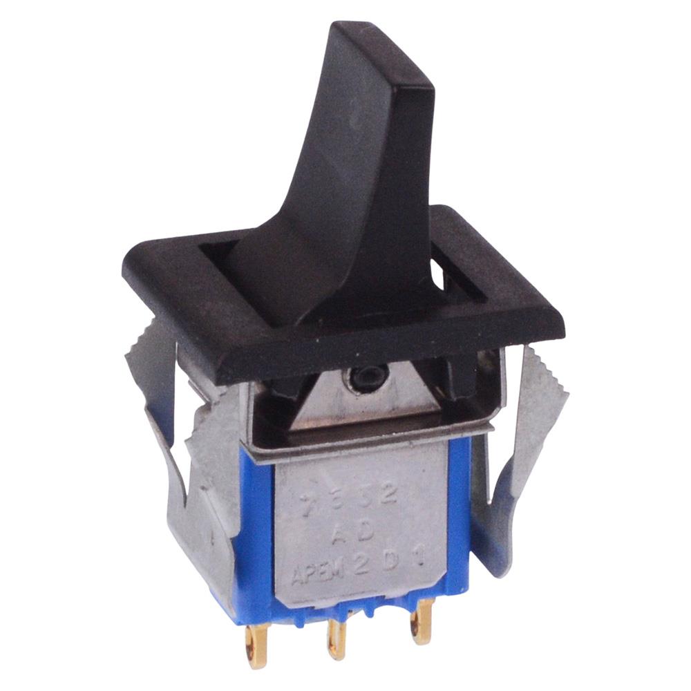7632AD Black Paddle On-(On) Momentary Snap-In Rocker Switch SPDT 4A 30 ...