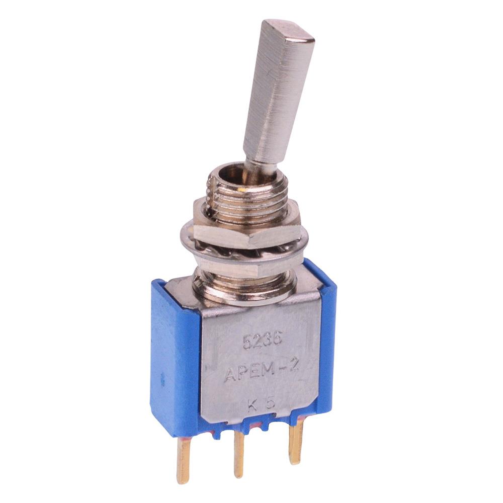 5236CD9 APEM On-On 6.35mm Miniature Toggle Switch SPDT — Switch ...