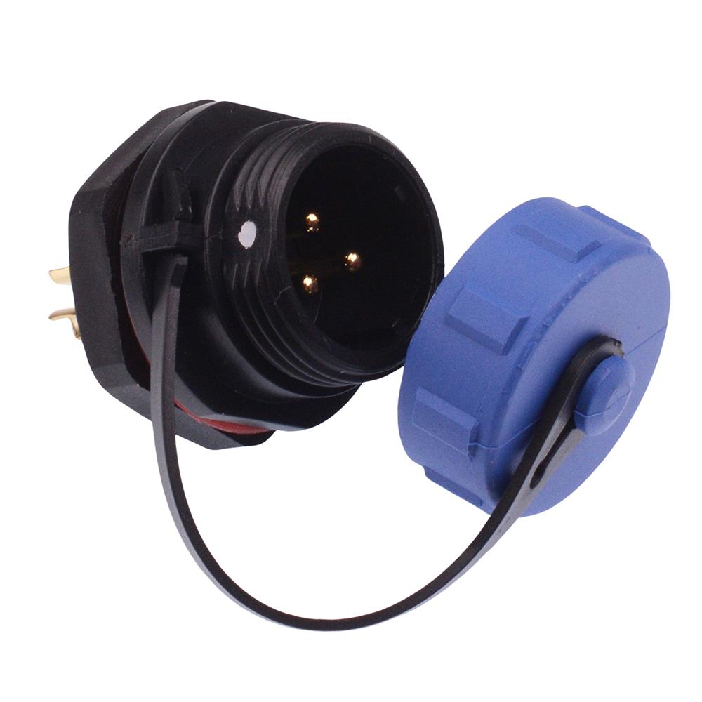 3 Pin Waterproof W13 Male Socket Panel Mount Connector IP68 — Switch ...