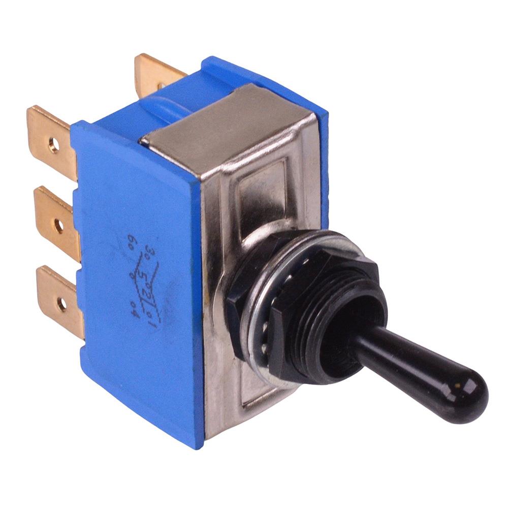 6649-03DK/3 APEM Black On-Off-On 12mm Toggle Switch DPDT 6.5A — Switch ...