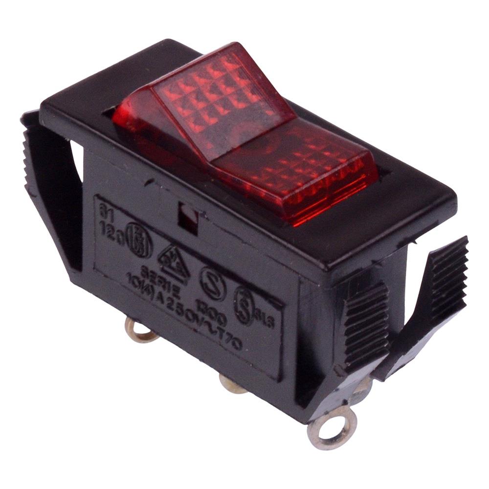 1300NB2NKR220V APEM Red illuminated On-Off Rocker Switch SPST 10A 250V ...