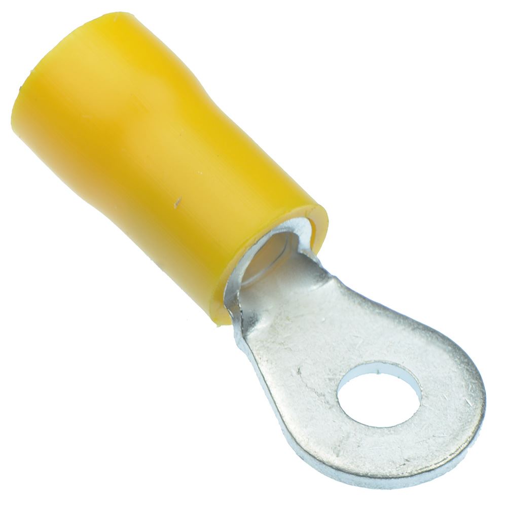 Yellow 3.7mm Insulated Crimp Ring Terminal (Pack of 100) — Switch ...