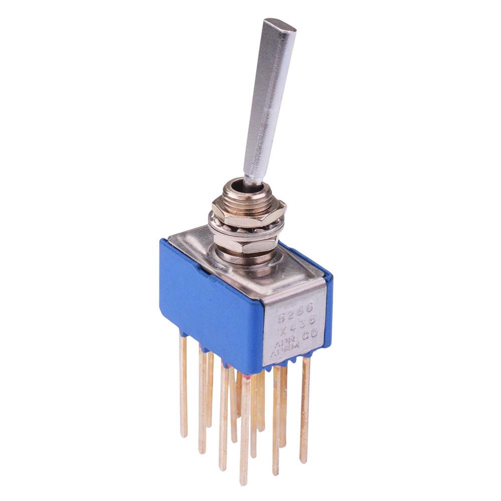 5266A8X435+U500 APEM On-On 6.35mm Miniature Toggle Switch 4PDT 4A 30VD ...