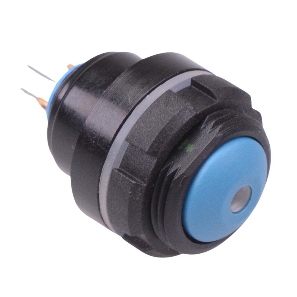 IZPR1S412L0S APEM Red LED Blue 16mm Round Latching Push Button Switch ...