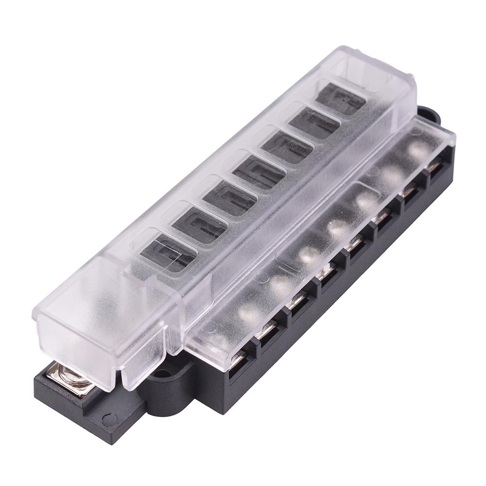 8 Way Slim Standard Blade Fuse Box 100A 32VDC — Switch Electronics ...