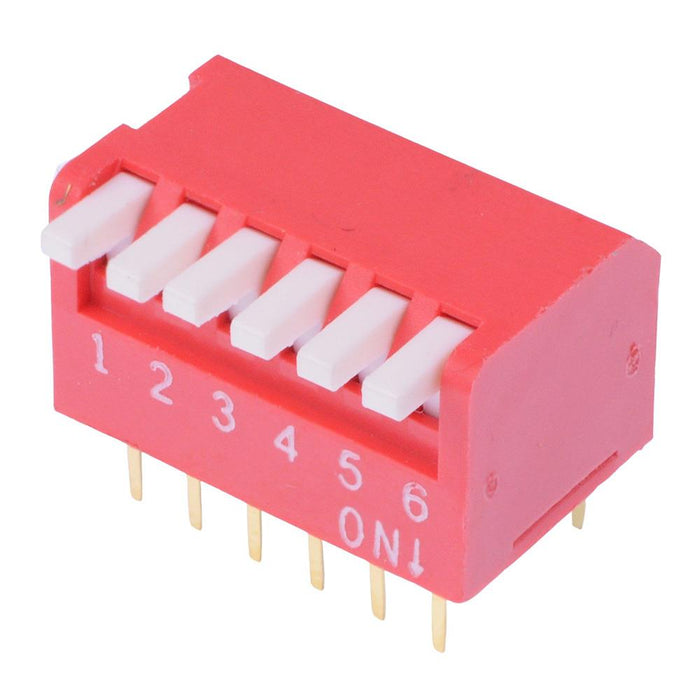 DPL06X APEM 6-Way Long Piano DIP Switch 2.54mm SPST — Switch Electronics | Your One Stop ...