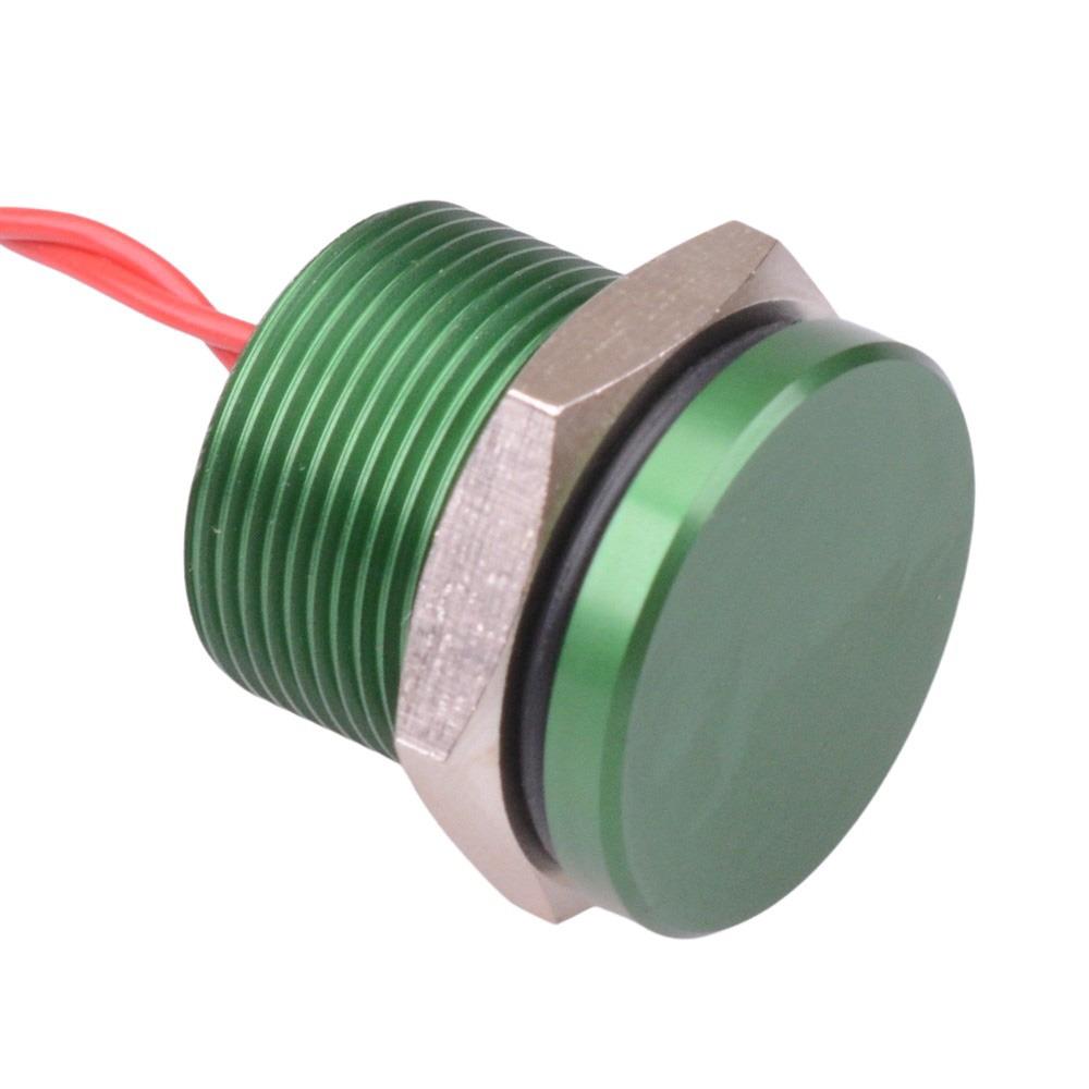 PBAR9AF3000 APEM Momentary NO 19mm Green Piezo Switch Prewired IP68 ...
