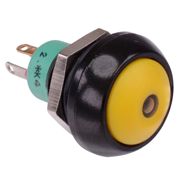 IPR3SAD5L0G APEM Green LED Yellow Round Momentary 12mm Push Button Swi ...